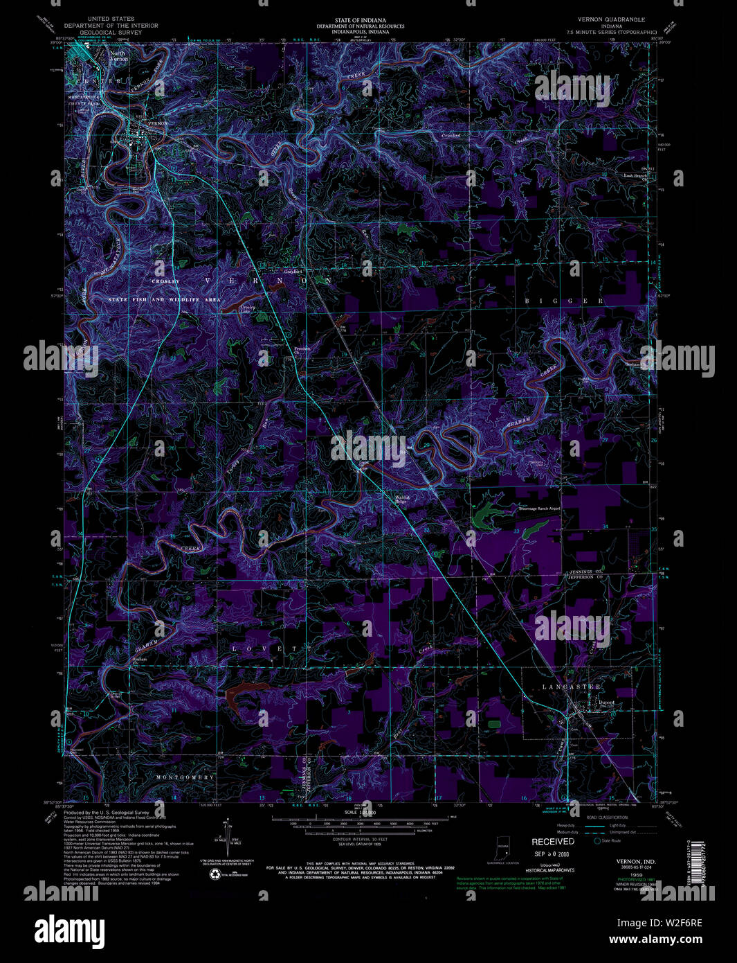 Vernon indiana map hi-res stock photography and images - Alamy