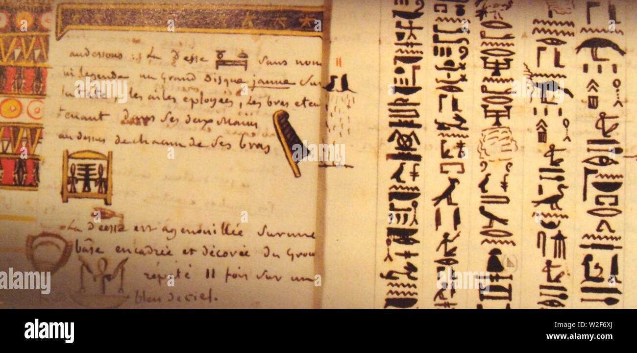 Champollion notebook hi-res stock photography and images - Alamy