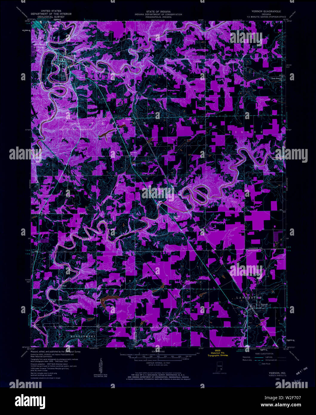 Vernon indiana map hi-res stock photography and images - Alamy