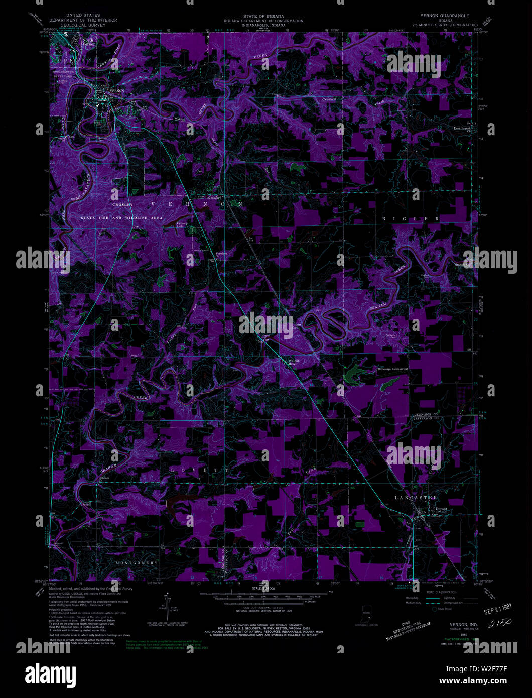 Vernon indiana map hi-res stock photography and images - Alamy