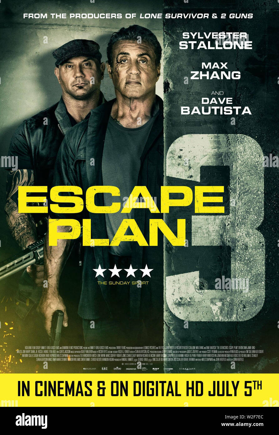 ESCAPE PLAN: THE EXTRACTORS, British poster, from left: Dave Bautista ...