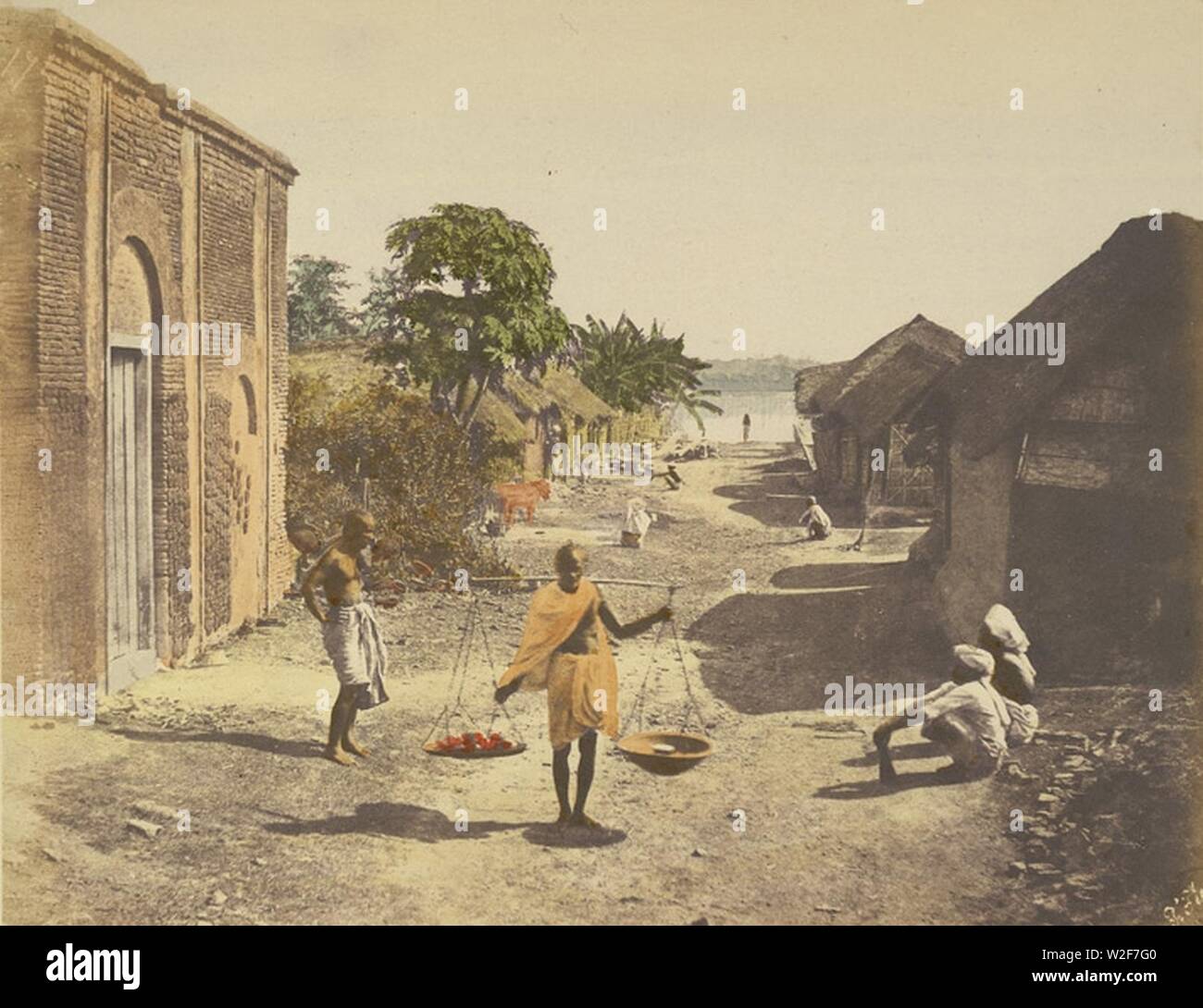 Chandernagore side street 1851 Stock Photo - Alamy