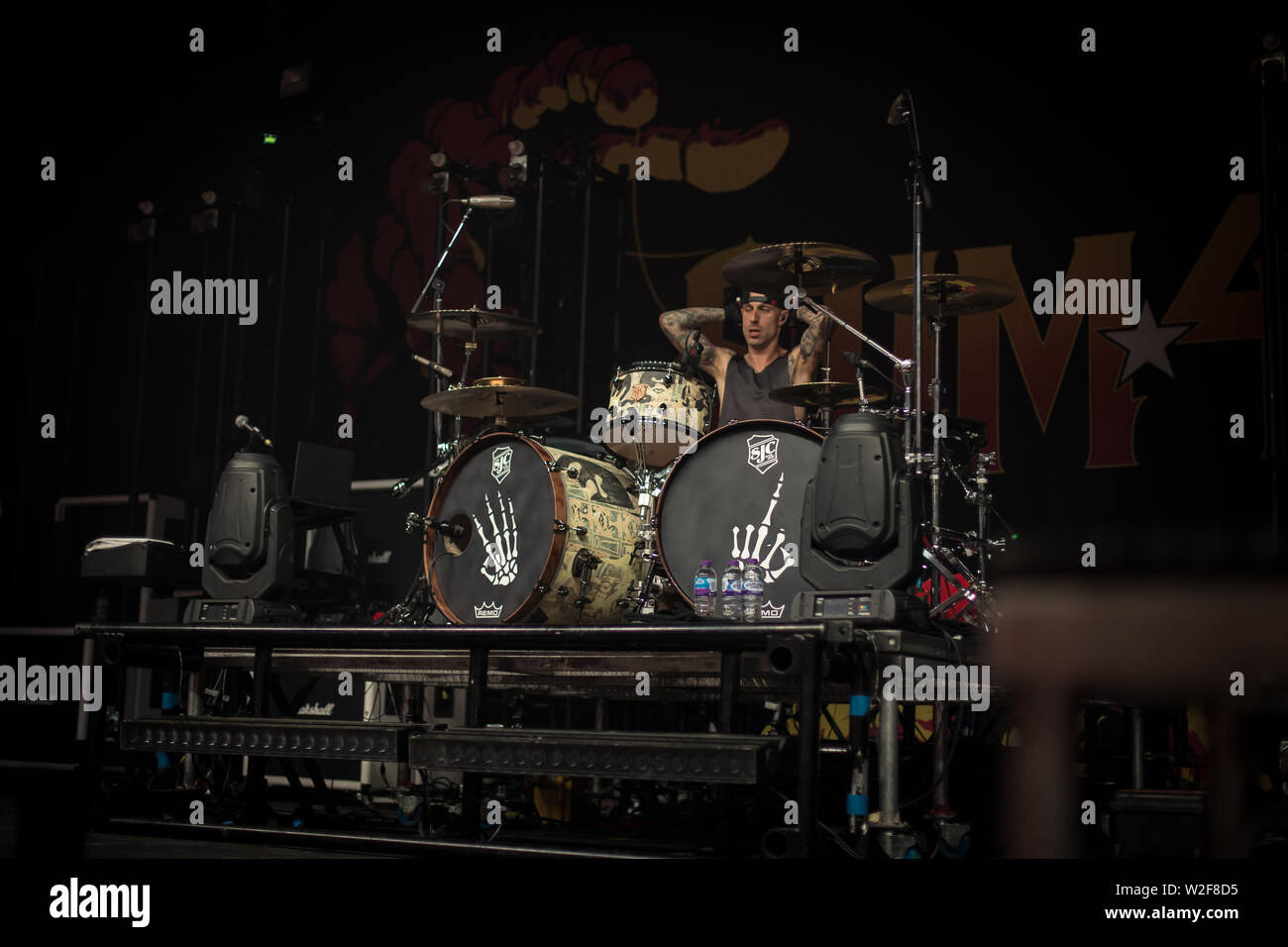 Sum 41 live at O2 Victoria warehouse June 2019 Stock Photo - Alamy