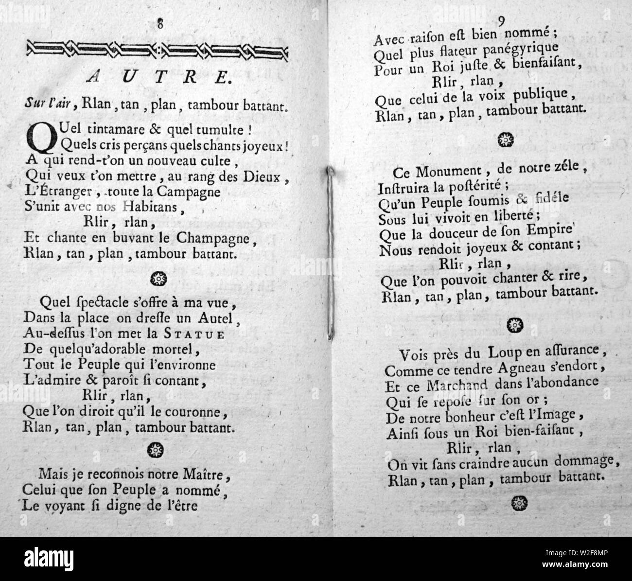 Chanson grivoise statue de Louis XV 39423 Stock Photo - Alamy