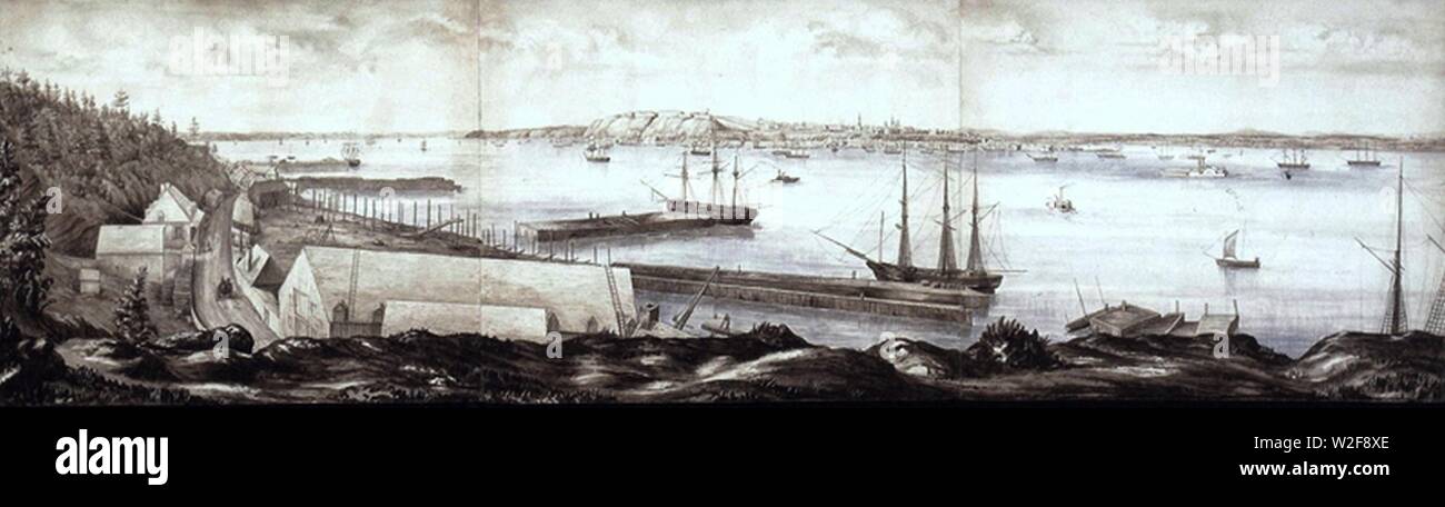 Chantier Davie aquarelle de George Seton 1847 Stock Photo - Alamy