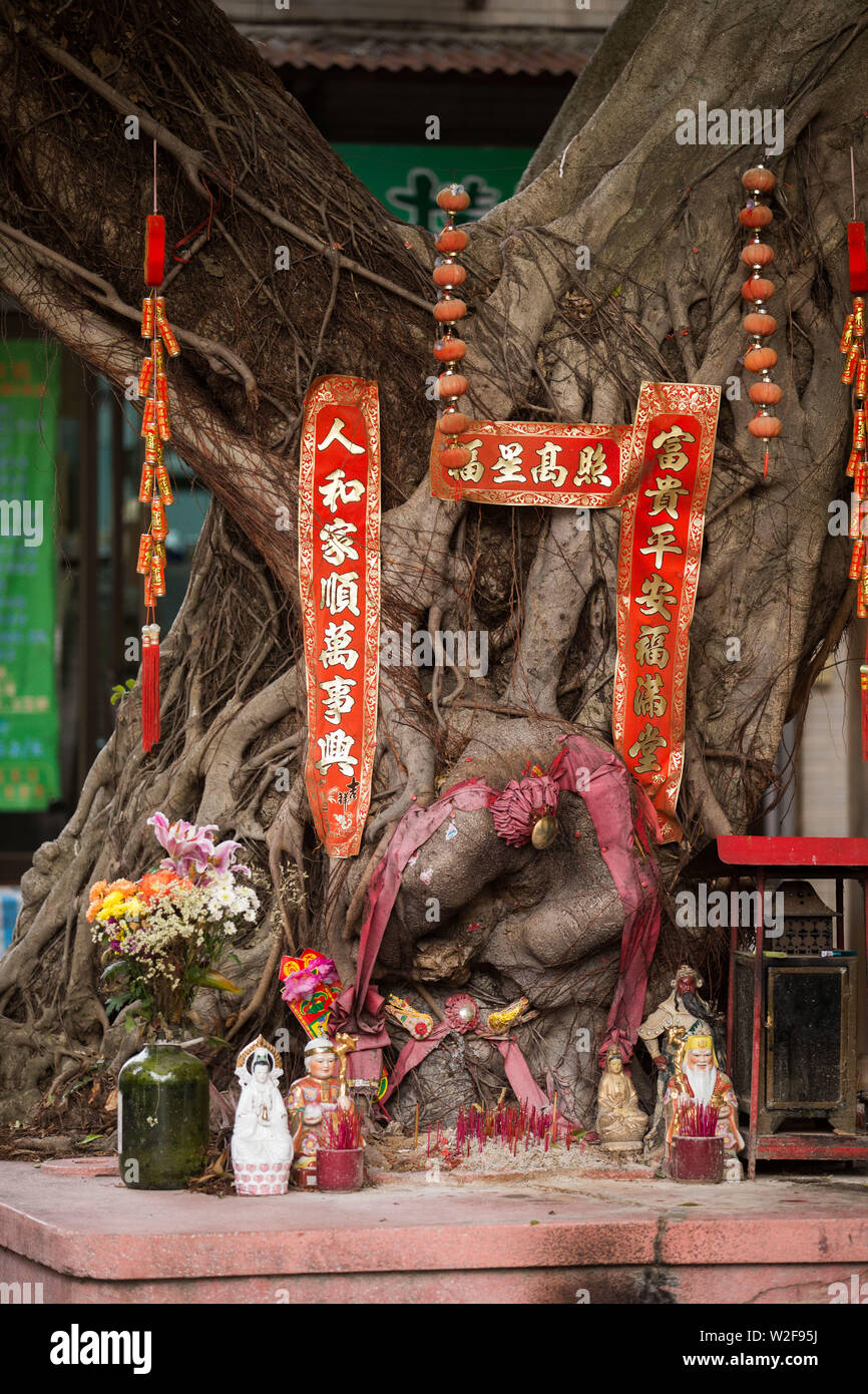 dedications at tree roots Stock Photo - Alamy