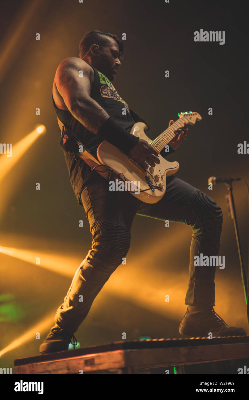 Sum 41 live at O2 Victoria warehouse June 2019 Stock Photo - Alamy