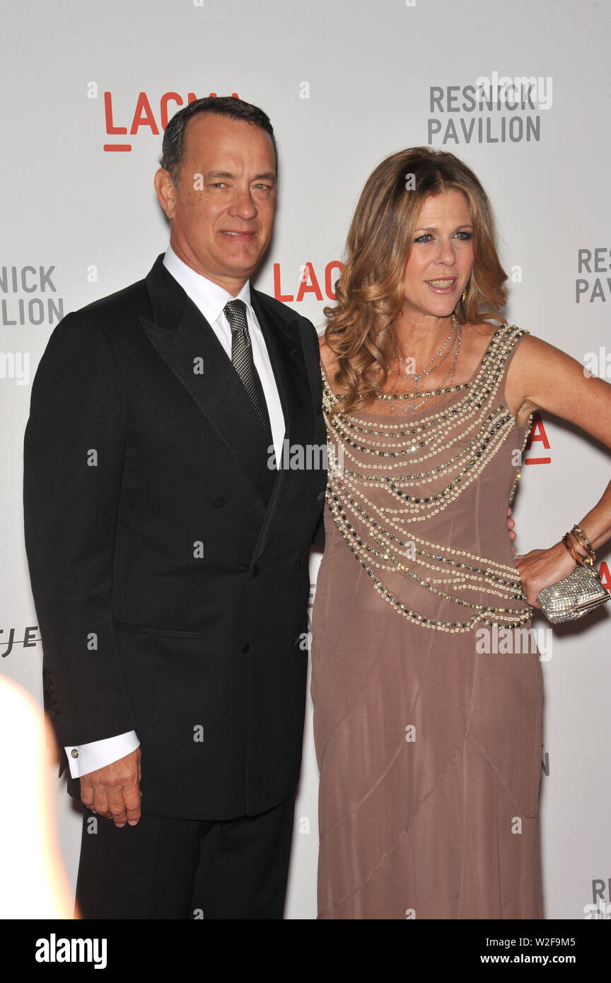 LOS ANGELES, CA. September 25, 2010: Tom Hanks & Rita Wilson at a benefit gala at the Los ...