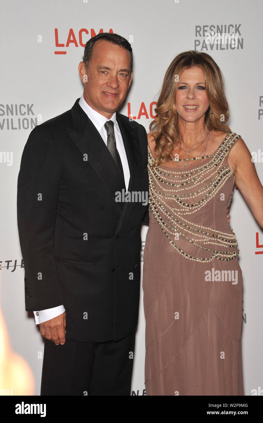 LOS ANGELES, CA. September 25, 2010: Tom Hanks & Rita Wilson at a benefit gala at the Los ...