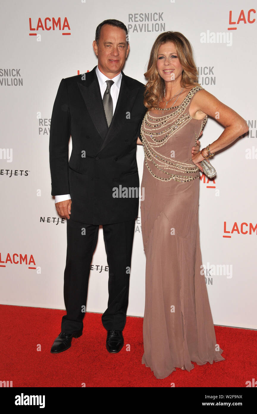 LOS ANGELES, CA. September 25, 2010: Tom Hanks & Rita Wilson at a benefit gala at the Los ...