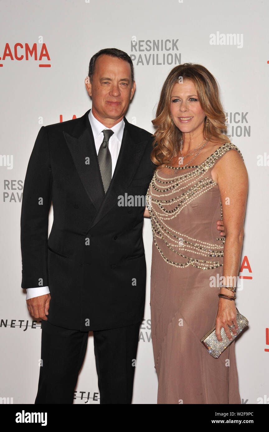 LOS ANGELES, CA. September 25, 2010: Tom Hanks & Rita Wilson at a benefit gala at the Los ...