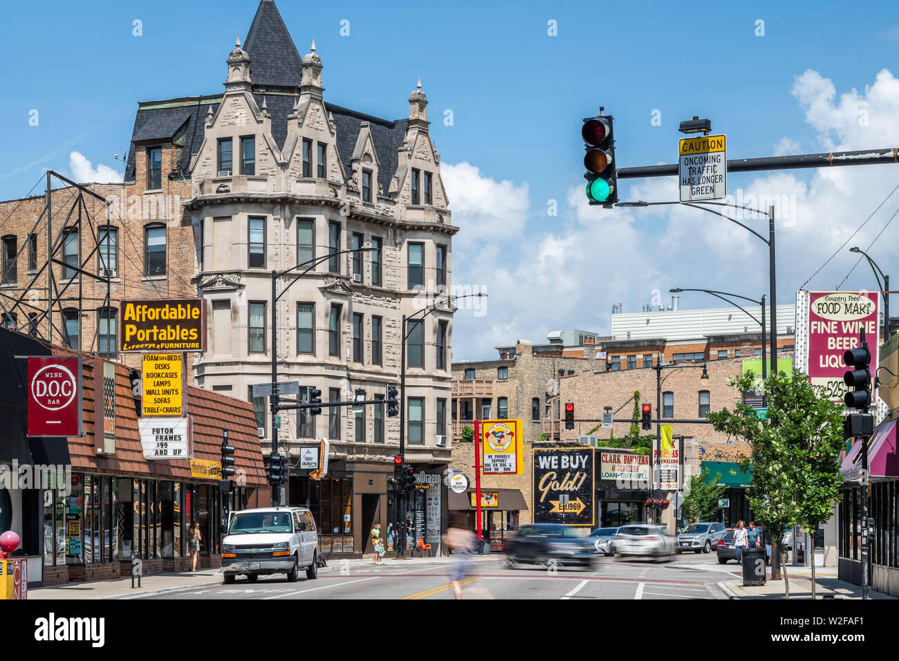 Clark Street in the Lincoln Park neighborhood Stock Photo - Alamy