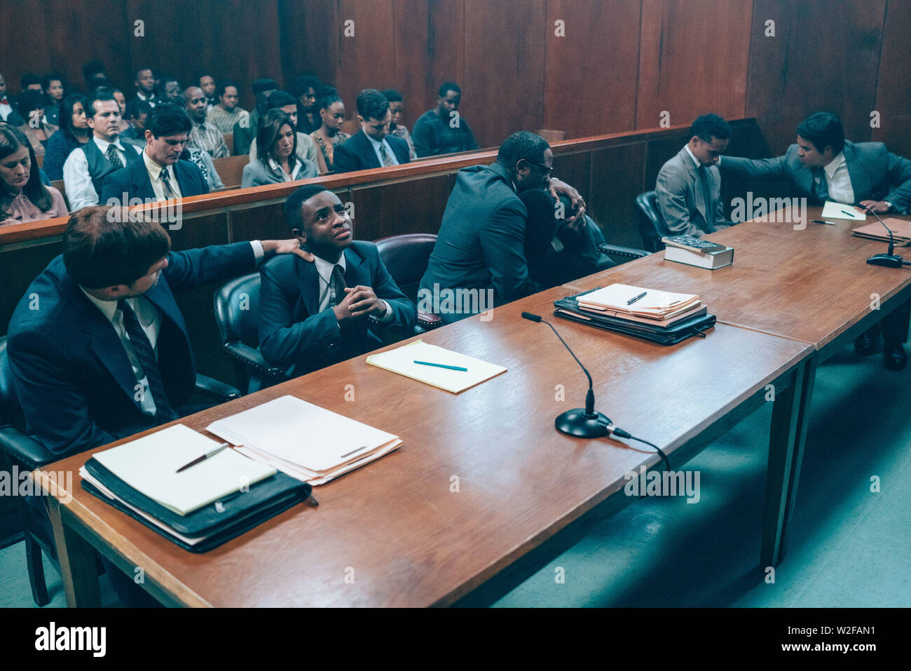 WHEN THEY SEE US,(aka THE CENTRAL PARK FIVE), from left: Joshua Jackson ...