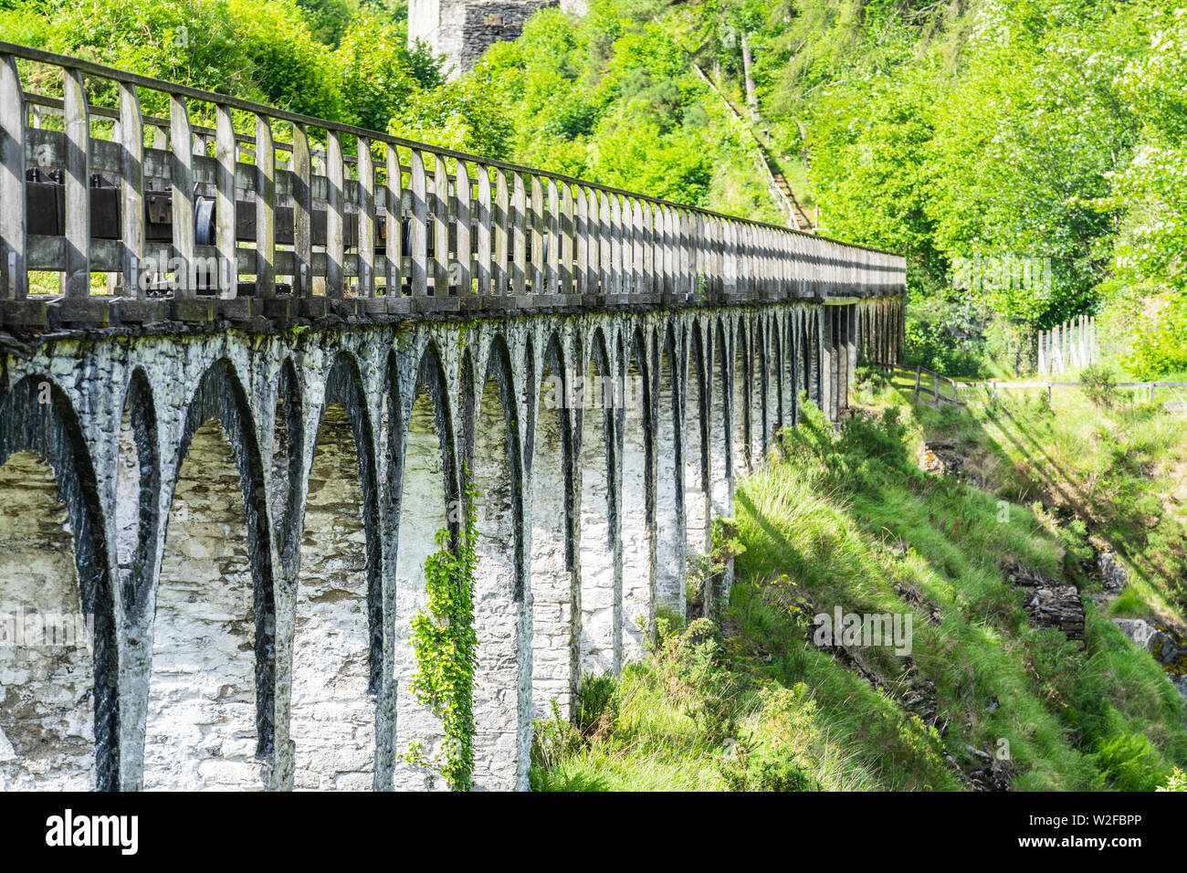 The Laxey Wheel Rod Viaduct Stock Photo - Alamy