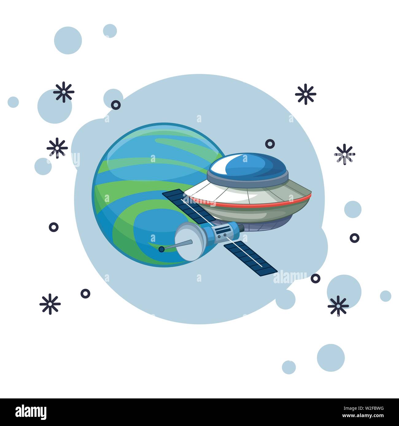 space exploration and planets cartoon Stock Vector Image & Art - Alamy