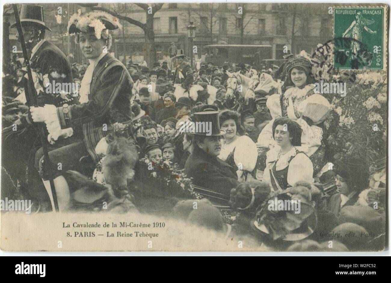 Char de la reine tchèque Ruzena Brazova 1910 Stock Photo - Alamy