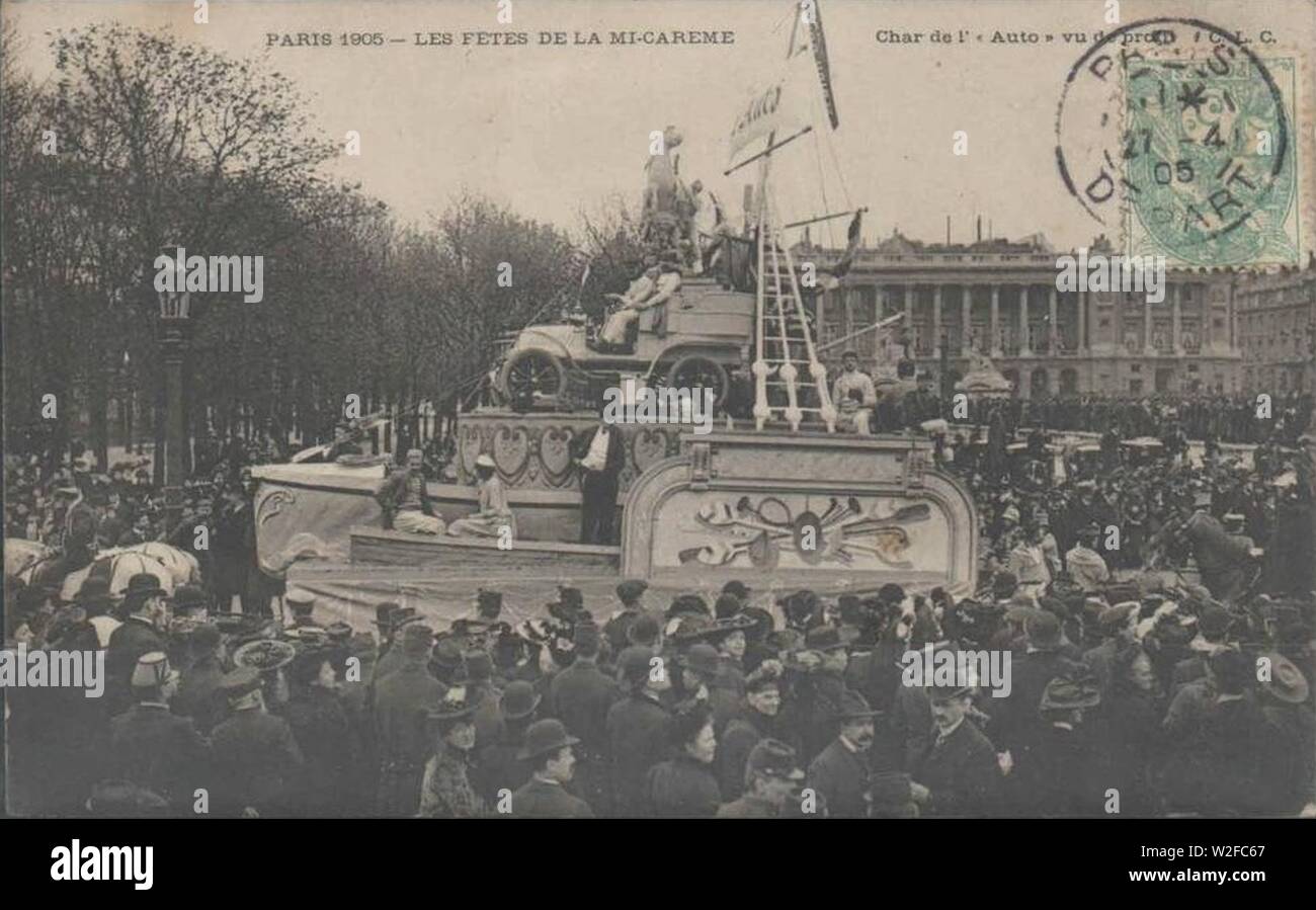 Char de l'Auto à la Mi-Carême 1905 à Paris Stock Photo - Alamy