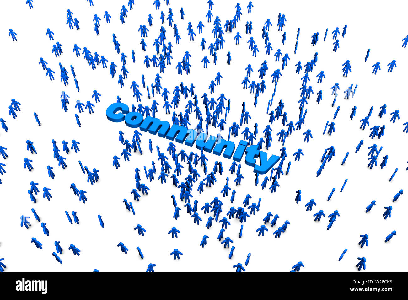 3D Illustration of a gathering community Stock Photo - Alamy