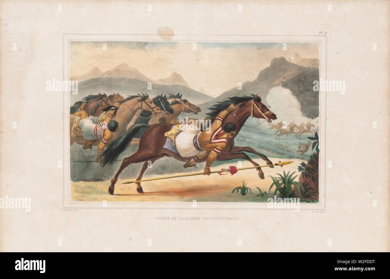 Charge de cavalerie gouaycourous (3) (3), da Coleção Brasiliana ...