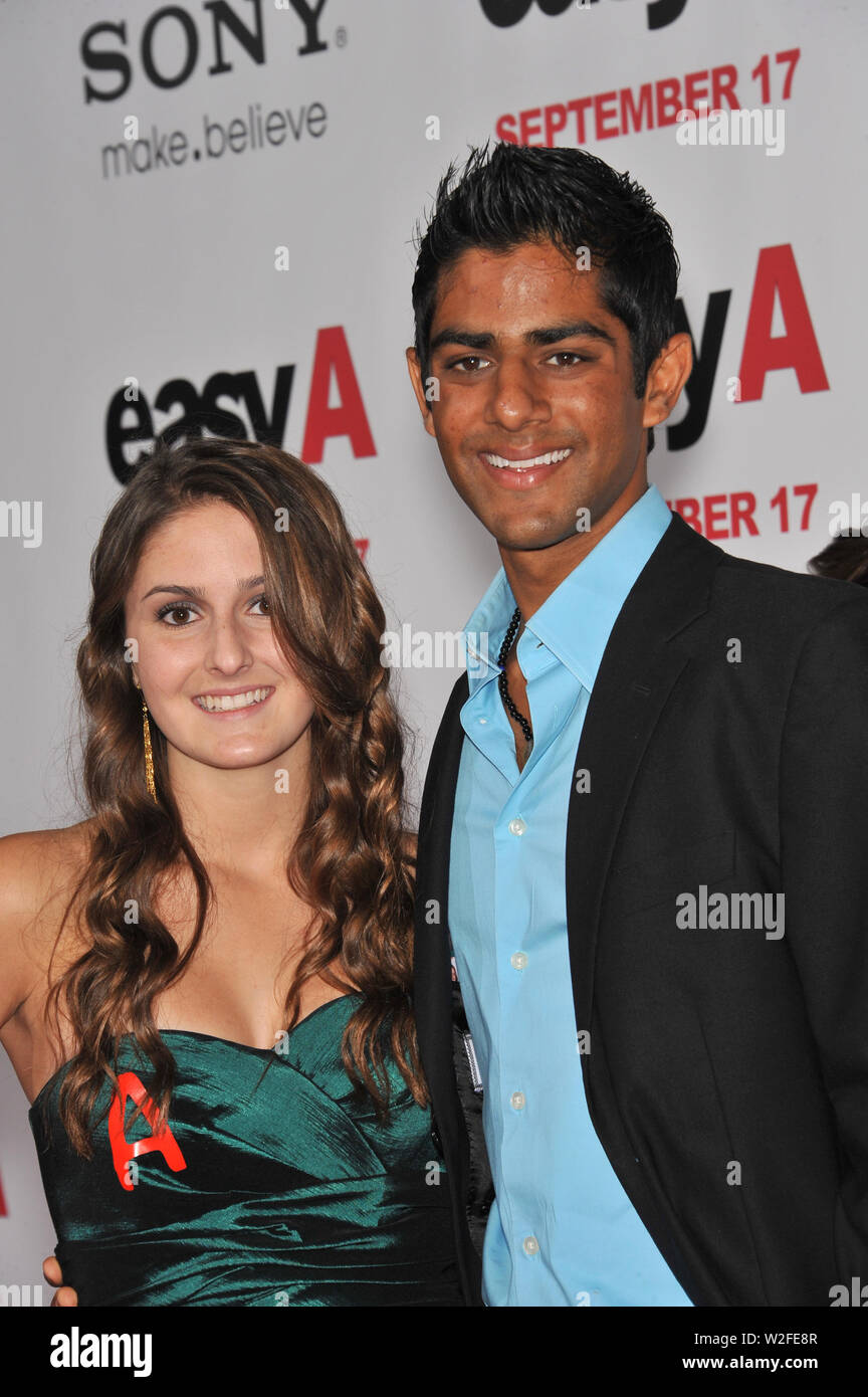 LOS ANGELES, CA. September 14, 2010: Neil Sony & date at the premiere ...