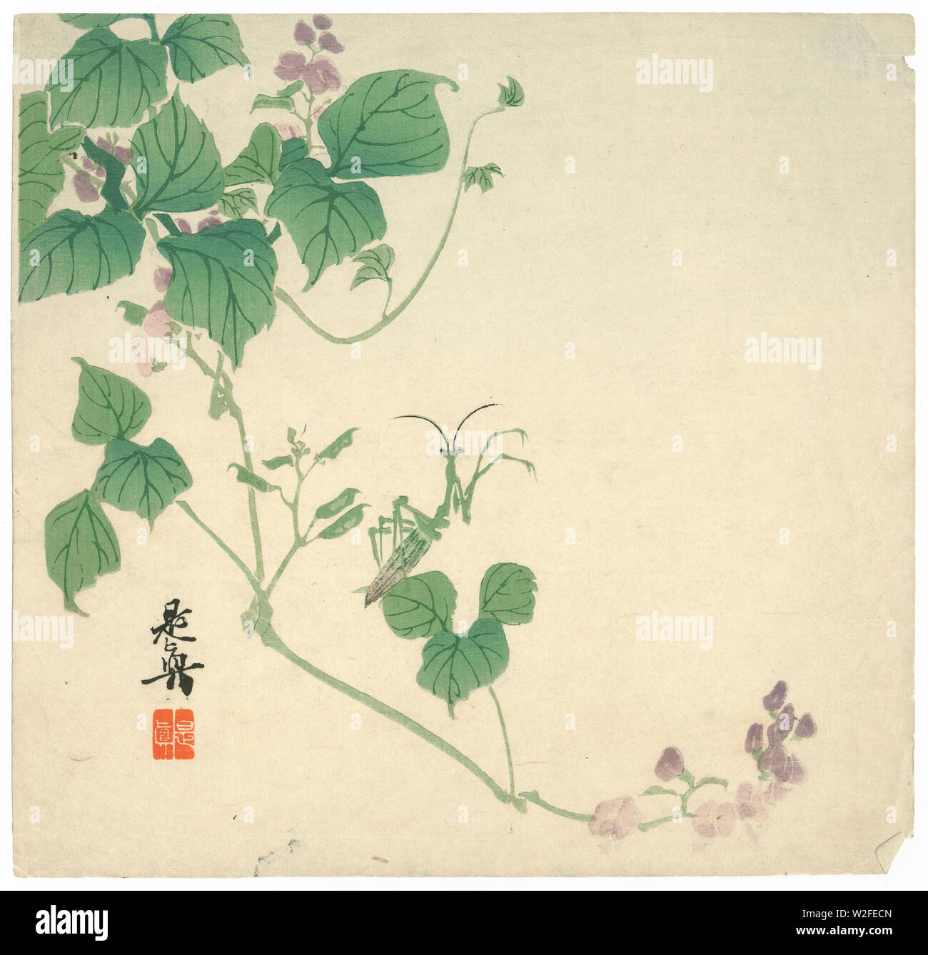 Antique Japanese woodblock print by Shibata Zeshin. Shibata Zeshin ...