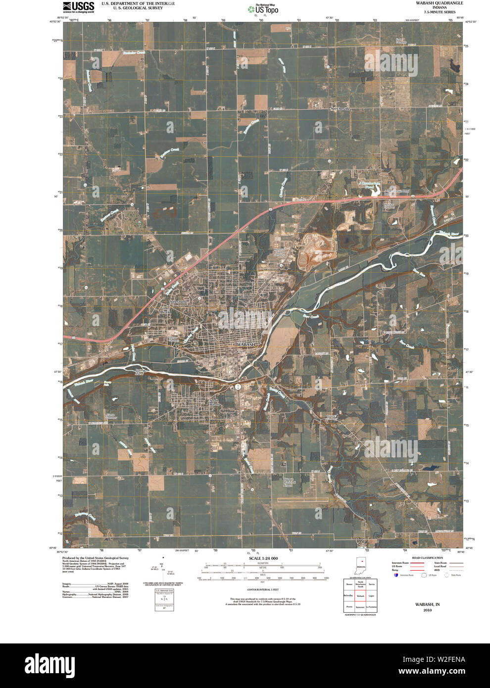Map of wabash hi-res stock photography and images - Alamy