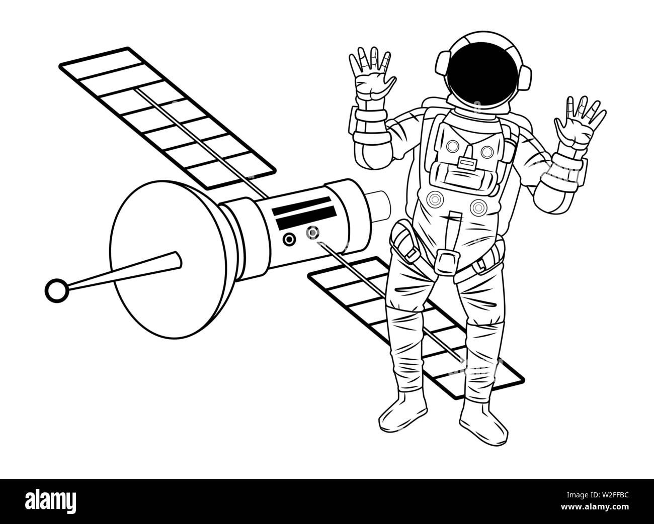 Astronaut in space exploration cartoons Stock Vector Image & Art - Alamy