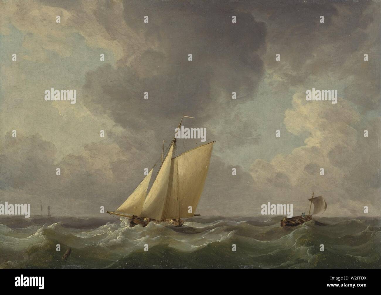 Charles Brooking - A Cutter in a Strong Breeze Stock Photo - Alamy