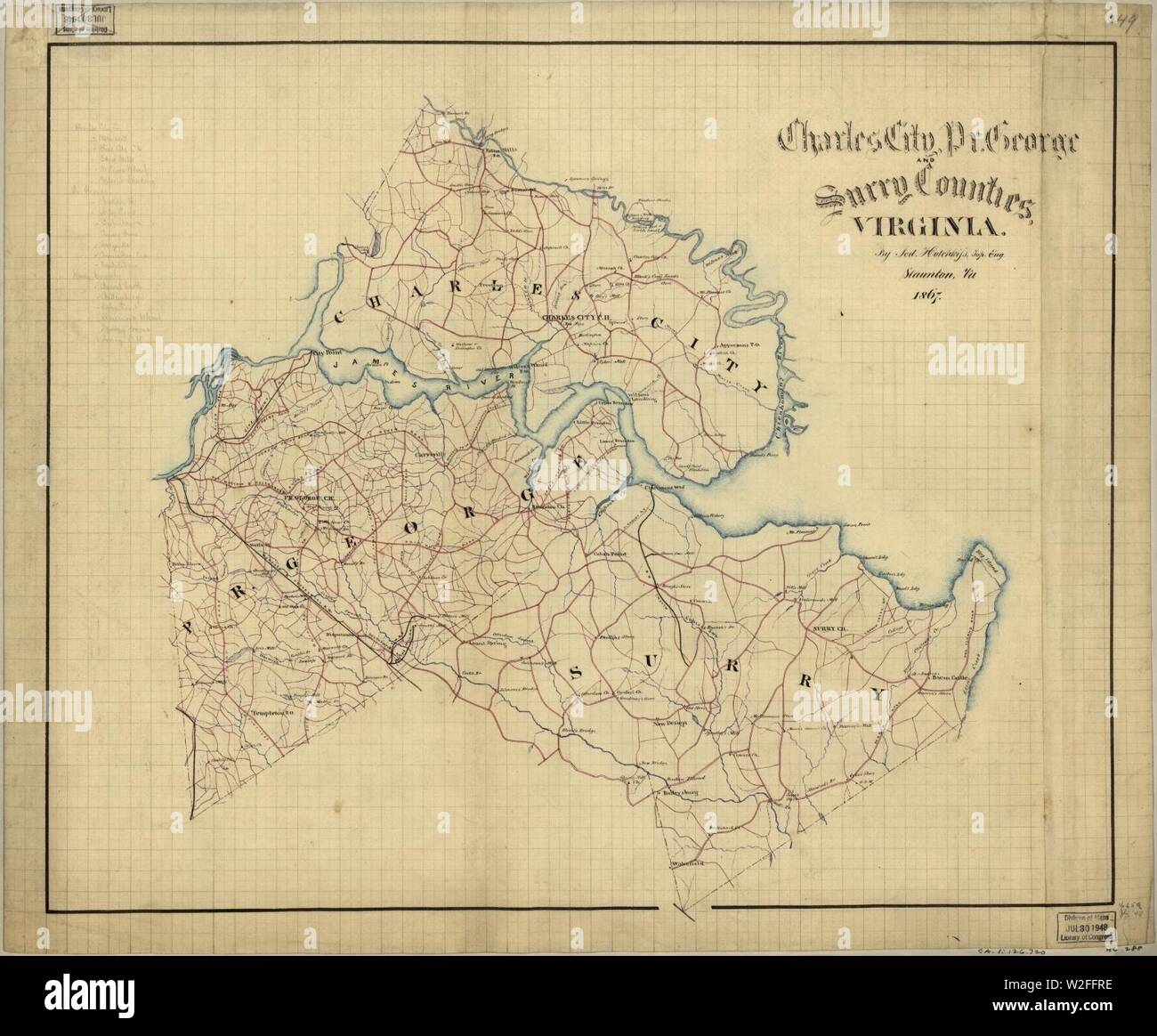 Charles City, Pr. George and Surry counties, Virginia Stock Photo - Alamy