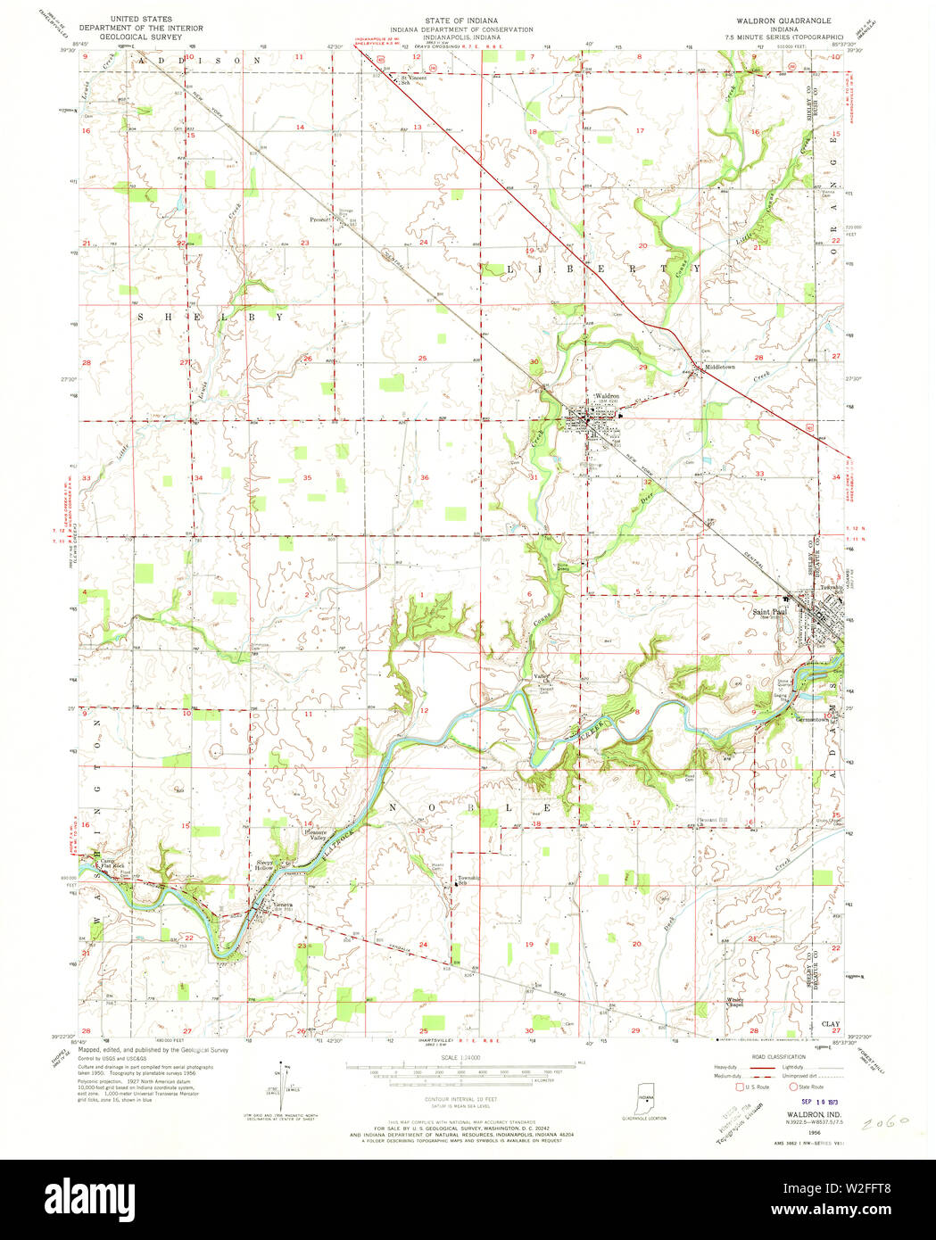 Waldron map hi-res stock photography and images - Alamy