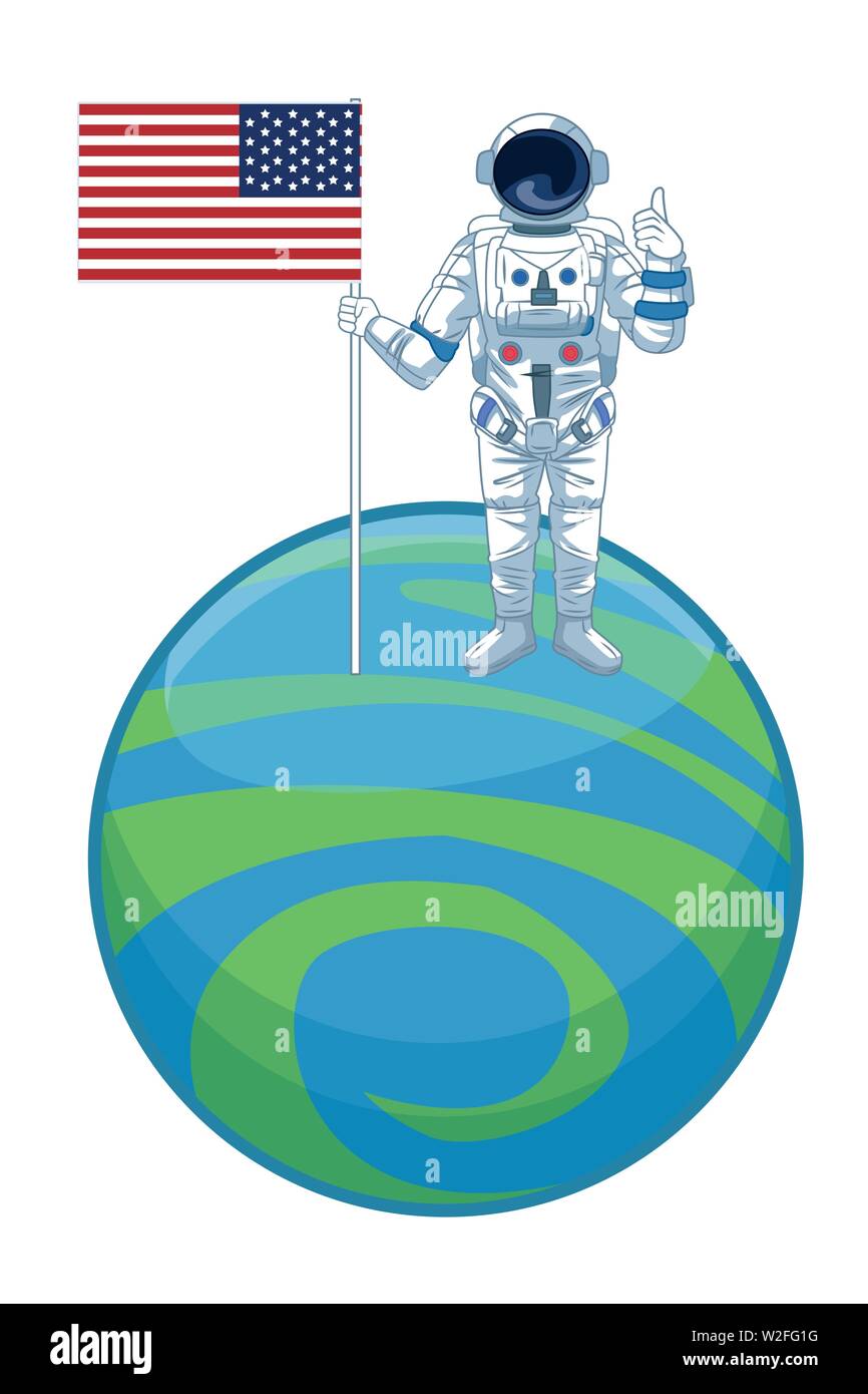 Astronaut space exploration cartoons isolated Stock Vector Image & Art ...