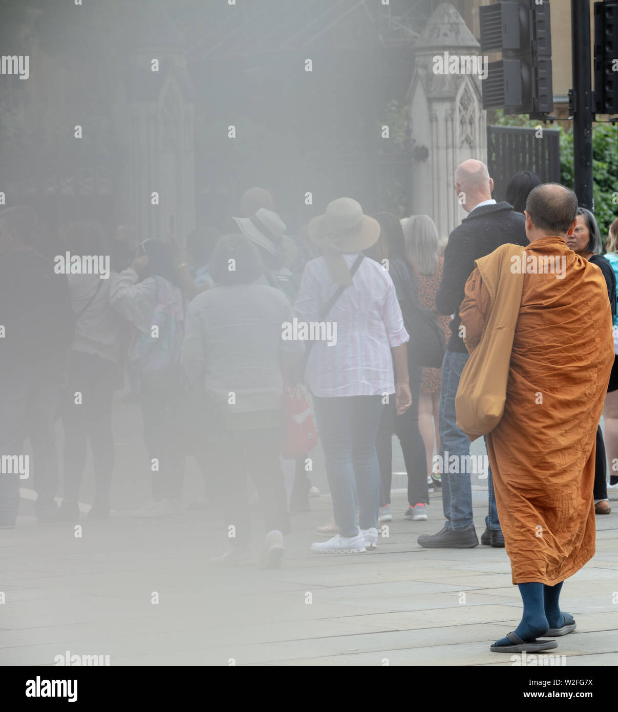 Buddhist monk visiting london hi-res stock photography and images - Alamy