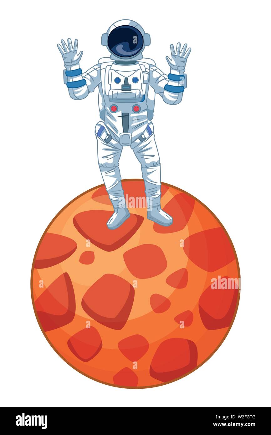 Astronaut space exploration cartoons isolated Stock Vector Image & Art ...