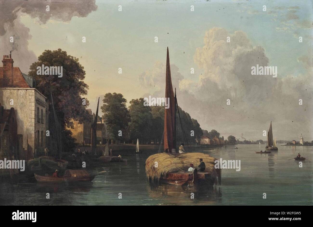 Charles Deane - The Thames at Chelsea Stock Photo - Alamy