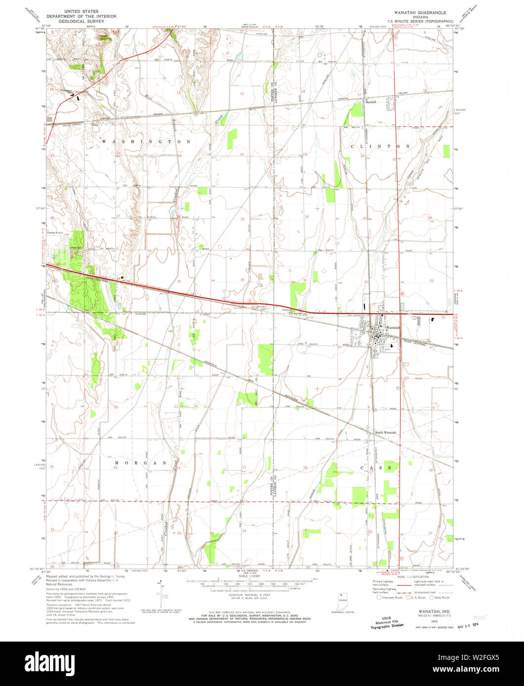 Wanatah indiana map hi-res stock photography and images - Alamy