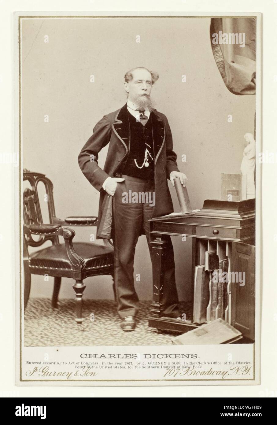 Charles Dickens by Gurney, 1867 Stock Photo - Alamy