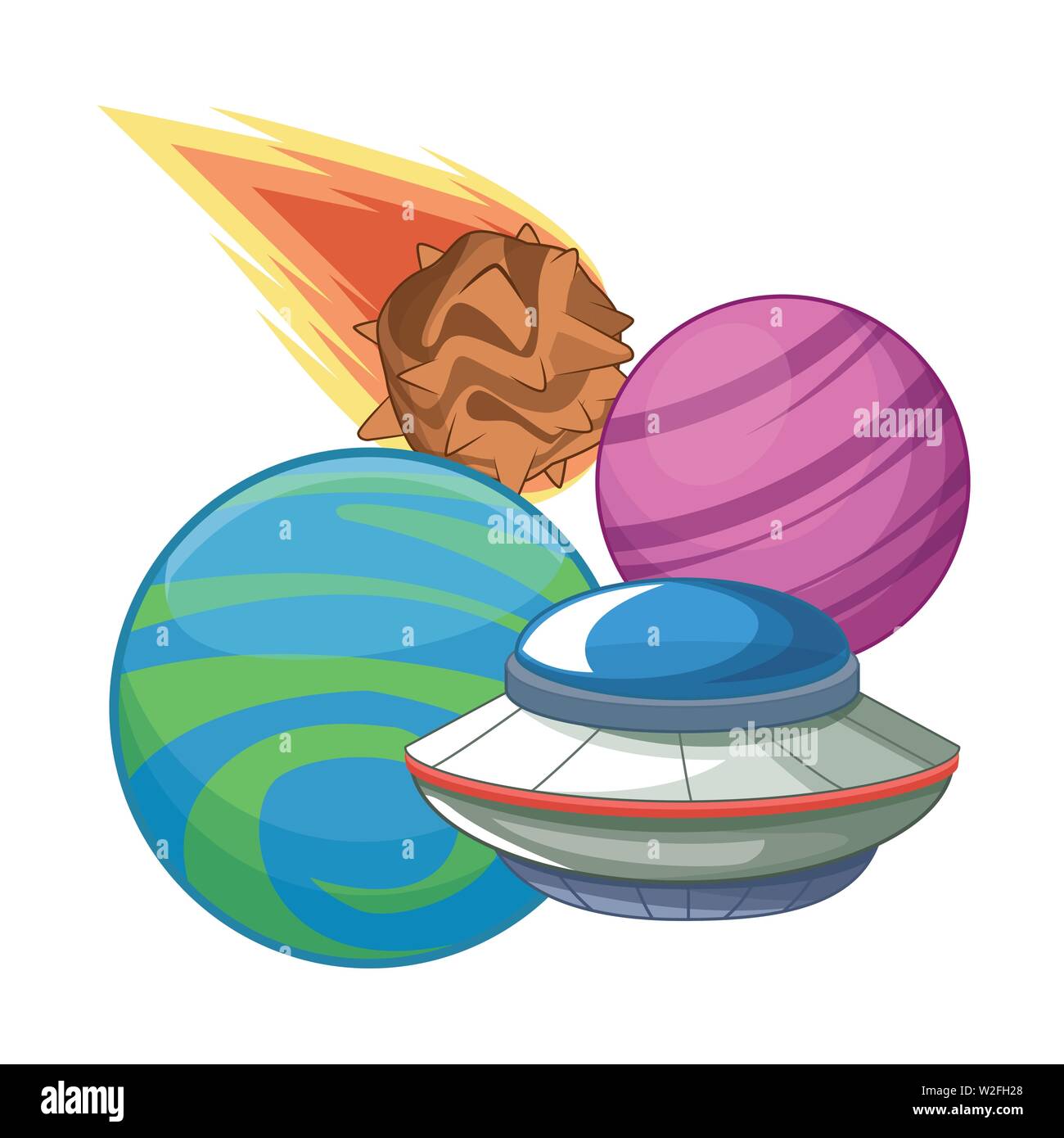 space exploration and planets cartoon Stock Vector Image & Art - Alamy