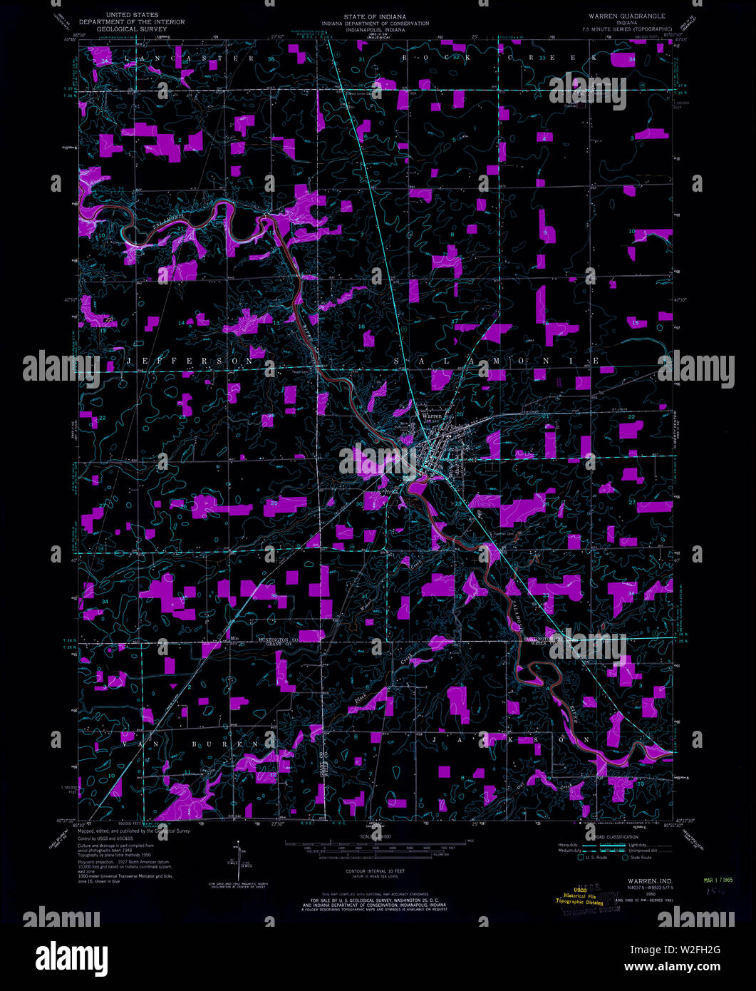 Warren indiana map hi-res stock photography and images - Alamy