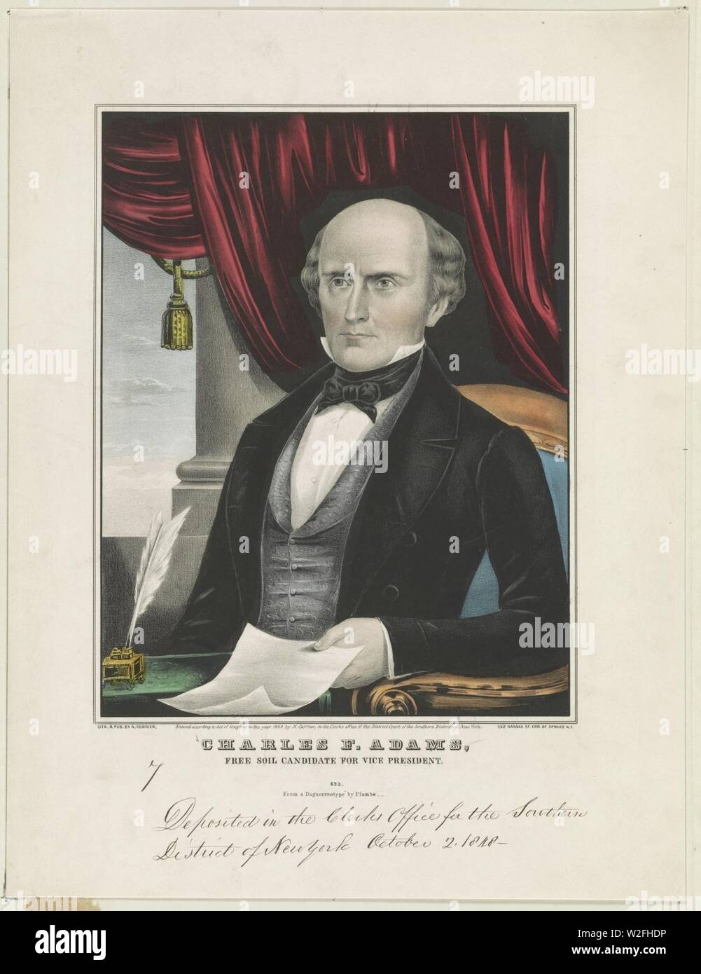 Charles F. Adams- Free soil candidate for Vice President Stock Photo ...