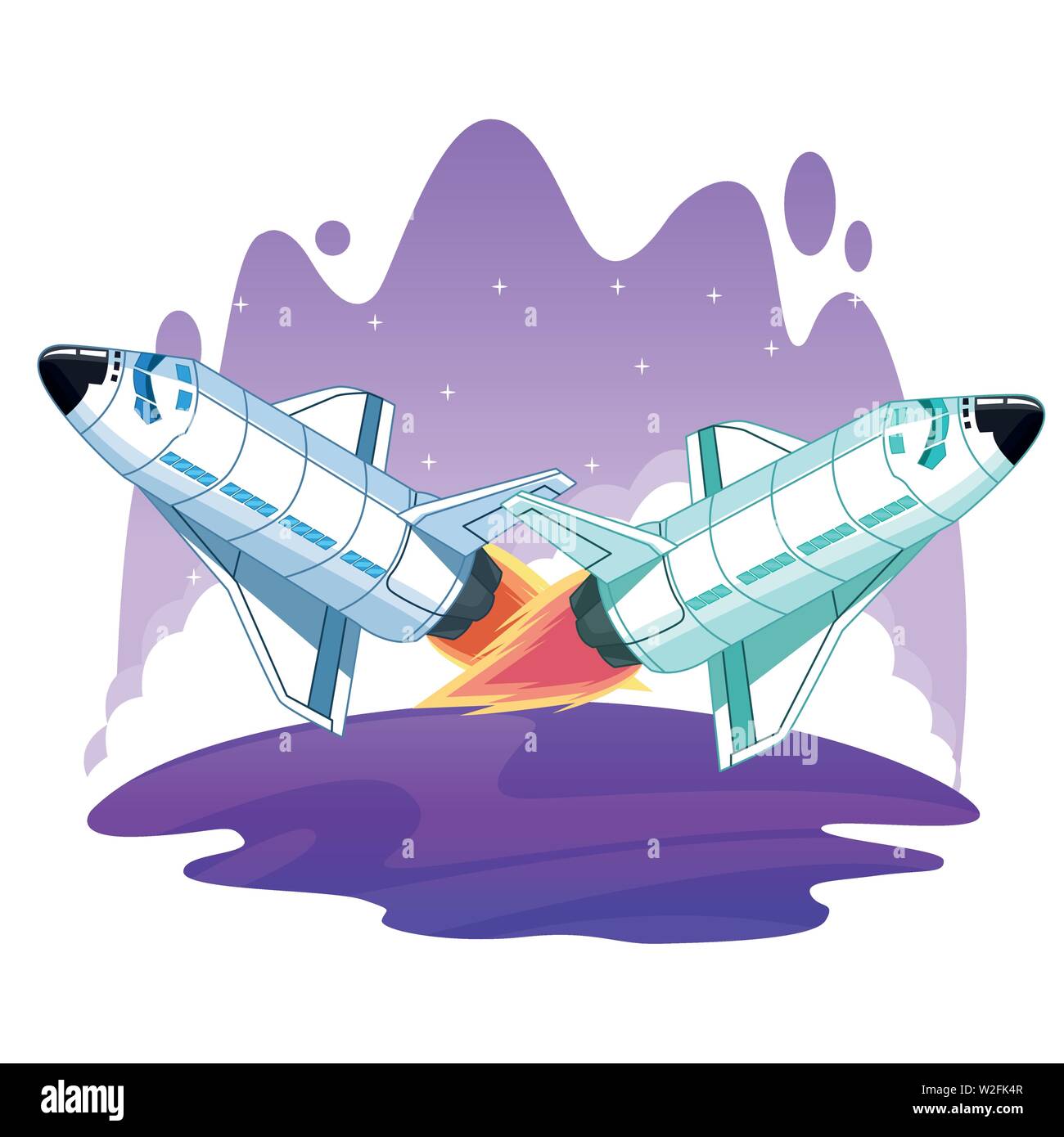 space exploration and planets cartoon Stock Vector Image & Art - Alamy