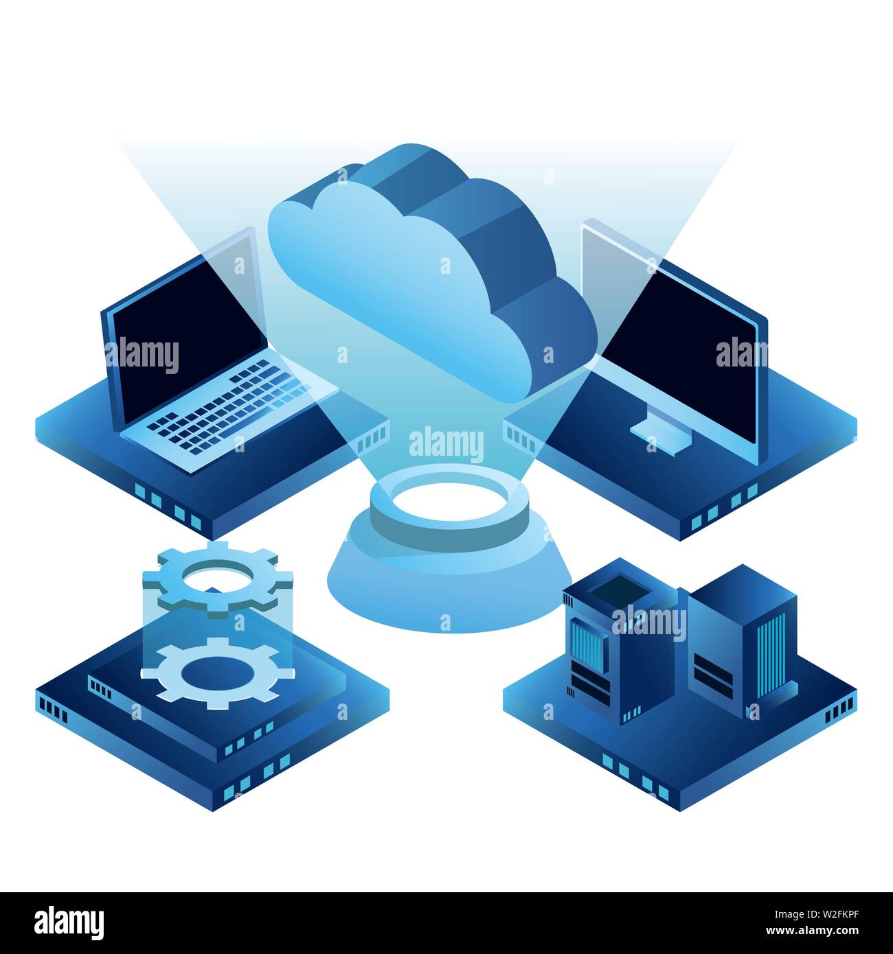 cloud computing technology 3d symbol Stock Vector Image & Art - Alamy