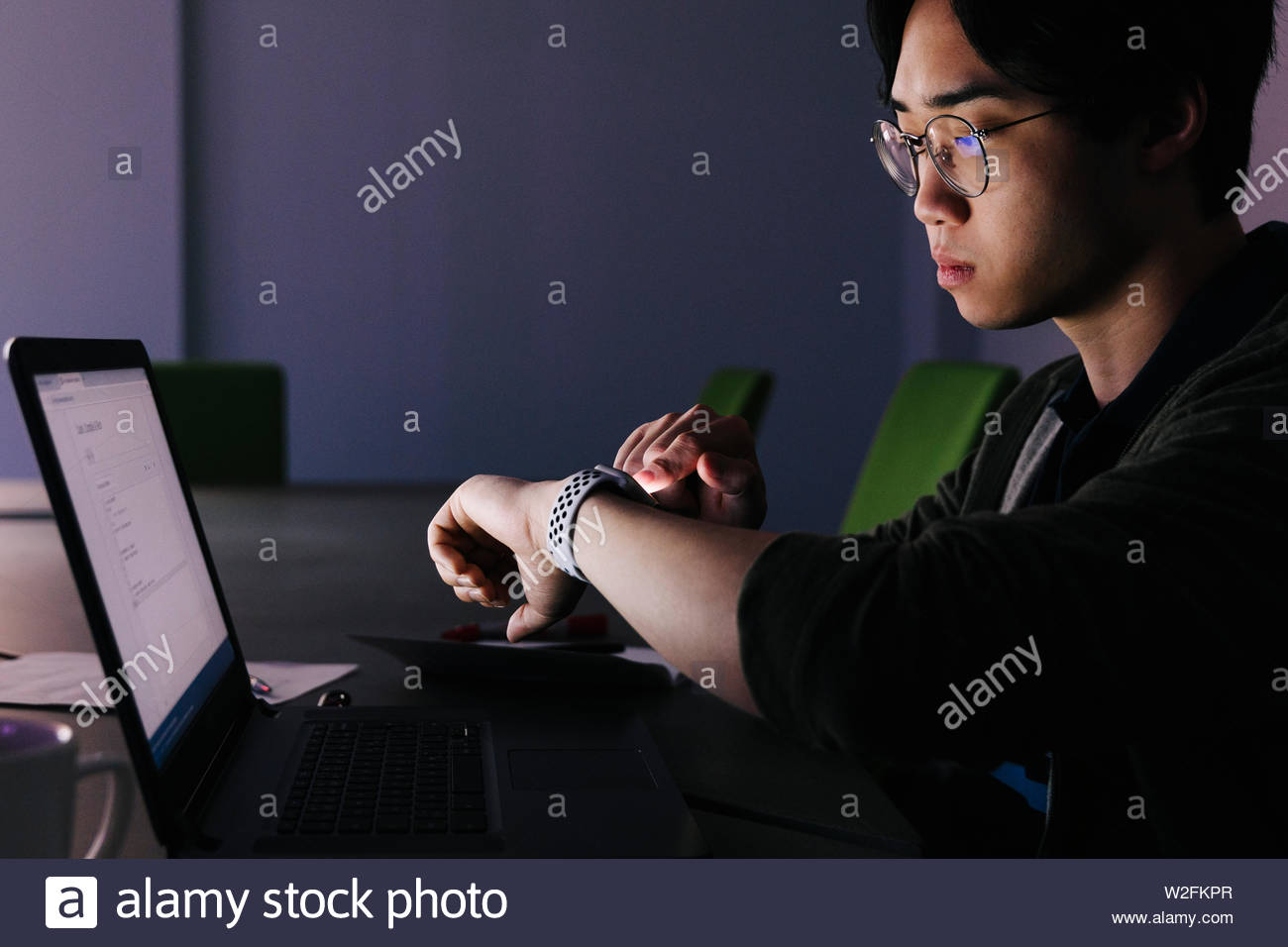 One smart man, office, laptop, computer hi-res stock photography and ...