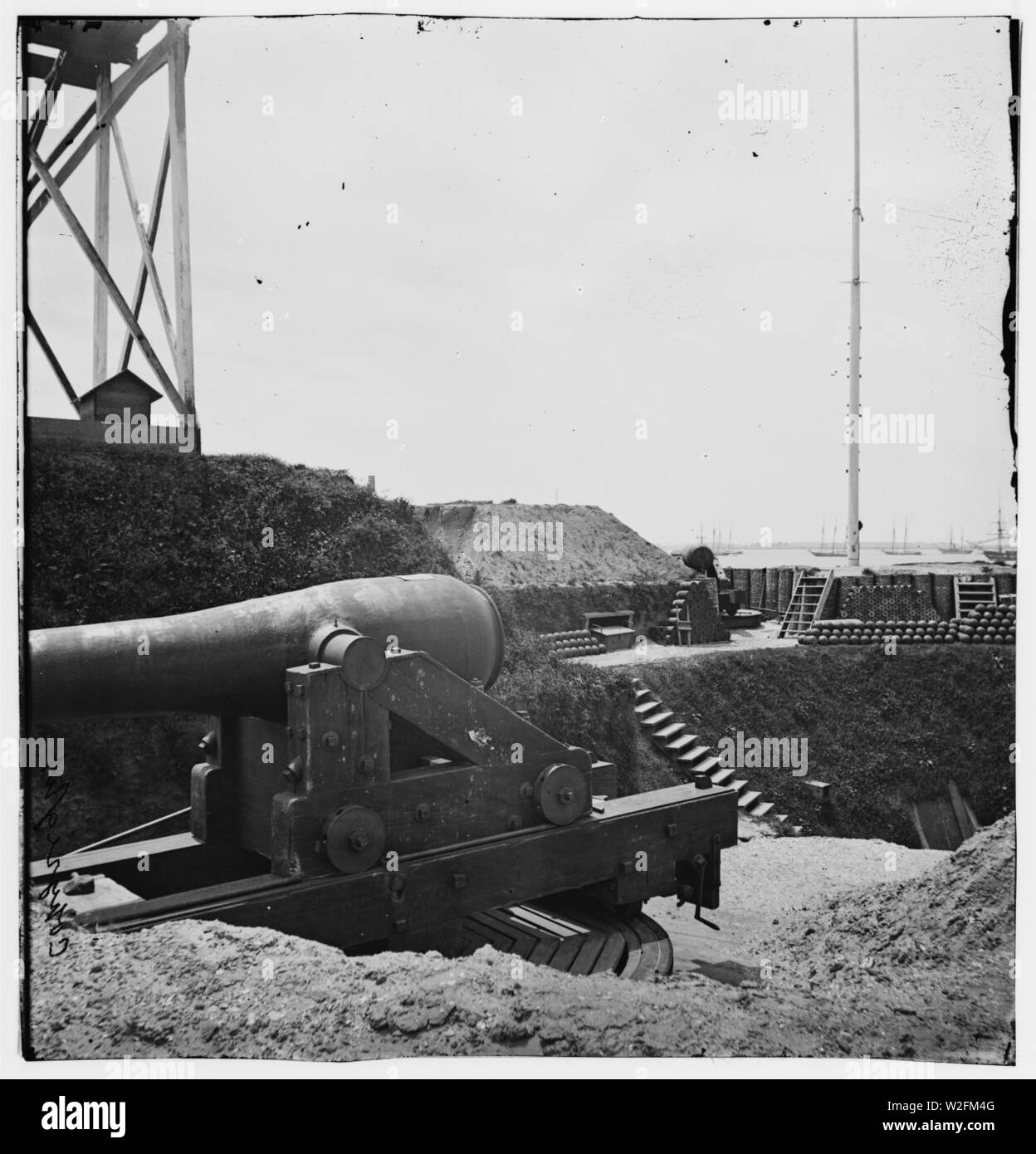 Charleston, South Carolina. Interior view of Castle Pinckney ...
