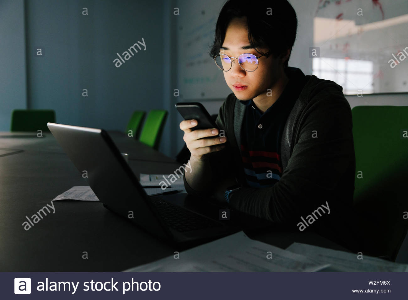 One smart man, office, laptop, computer hi-res stock photography and ...