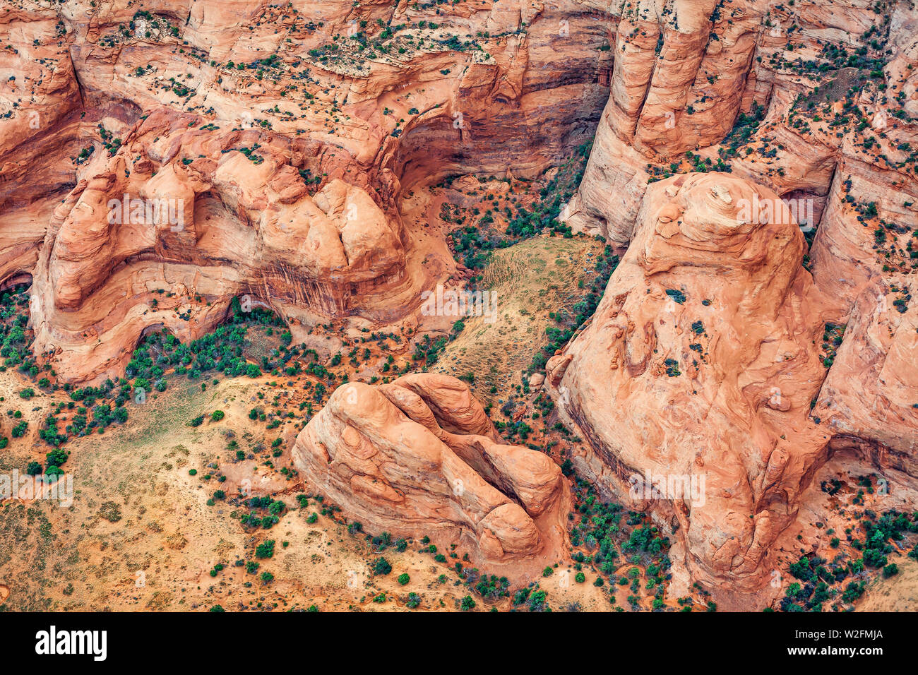 Aerial view of a box canyon in the Arizona desert Stock Photo - Alamy