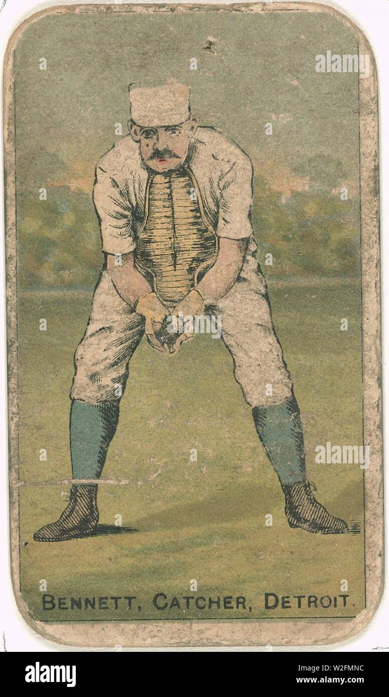 Charlie Bennett, Detroit Wolverines, baseball card portrait Stock Photo ...