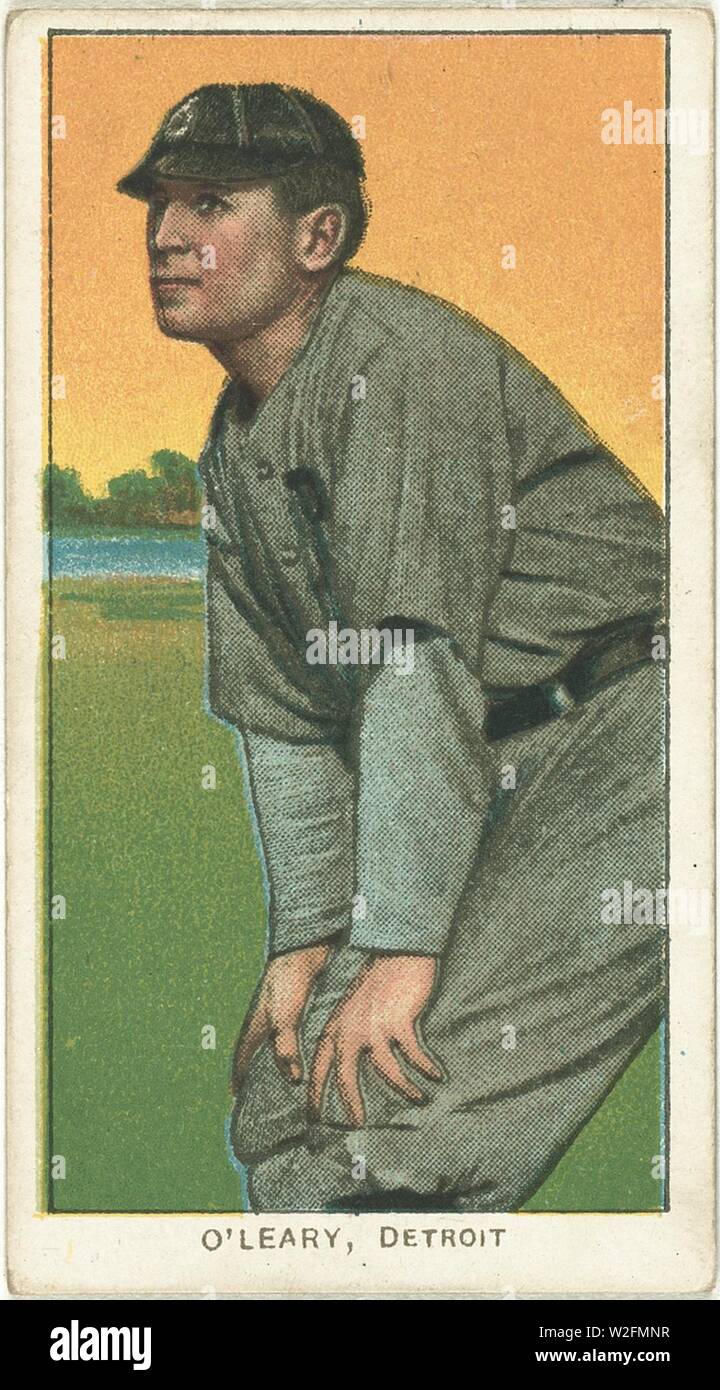 Charley O'Leary, Detroit Tigers, baseball card portrait Stock Photo - Alamy