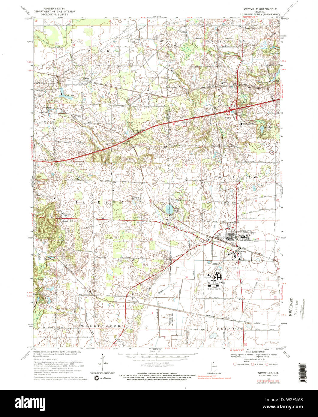 Map of westville hi-res stock photography and images - Alamy