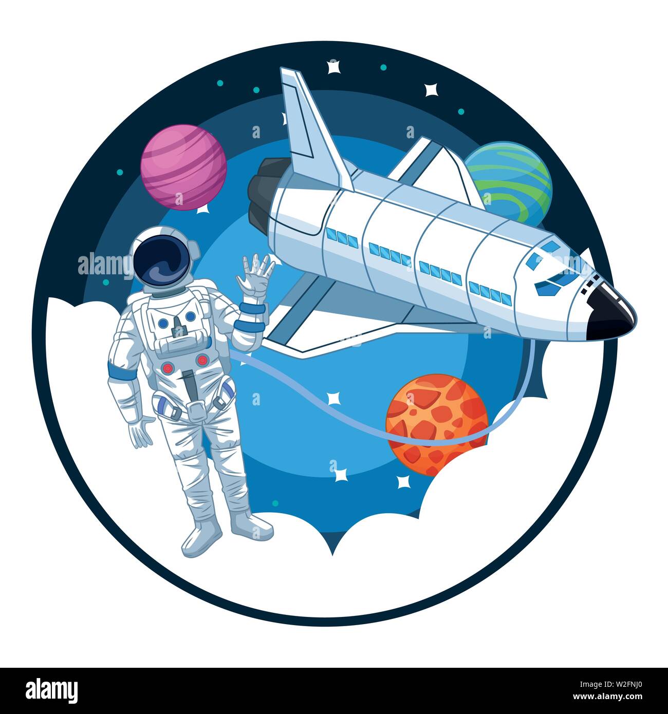 Astronaut in space exploration cartoons Stock Vector Image & Art - Alamy