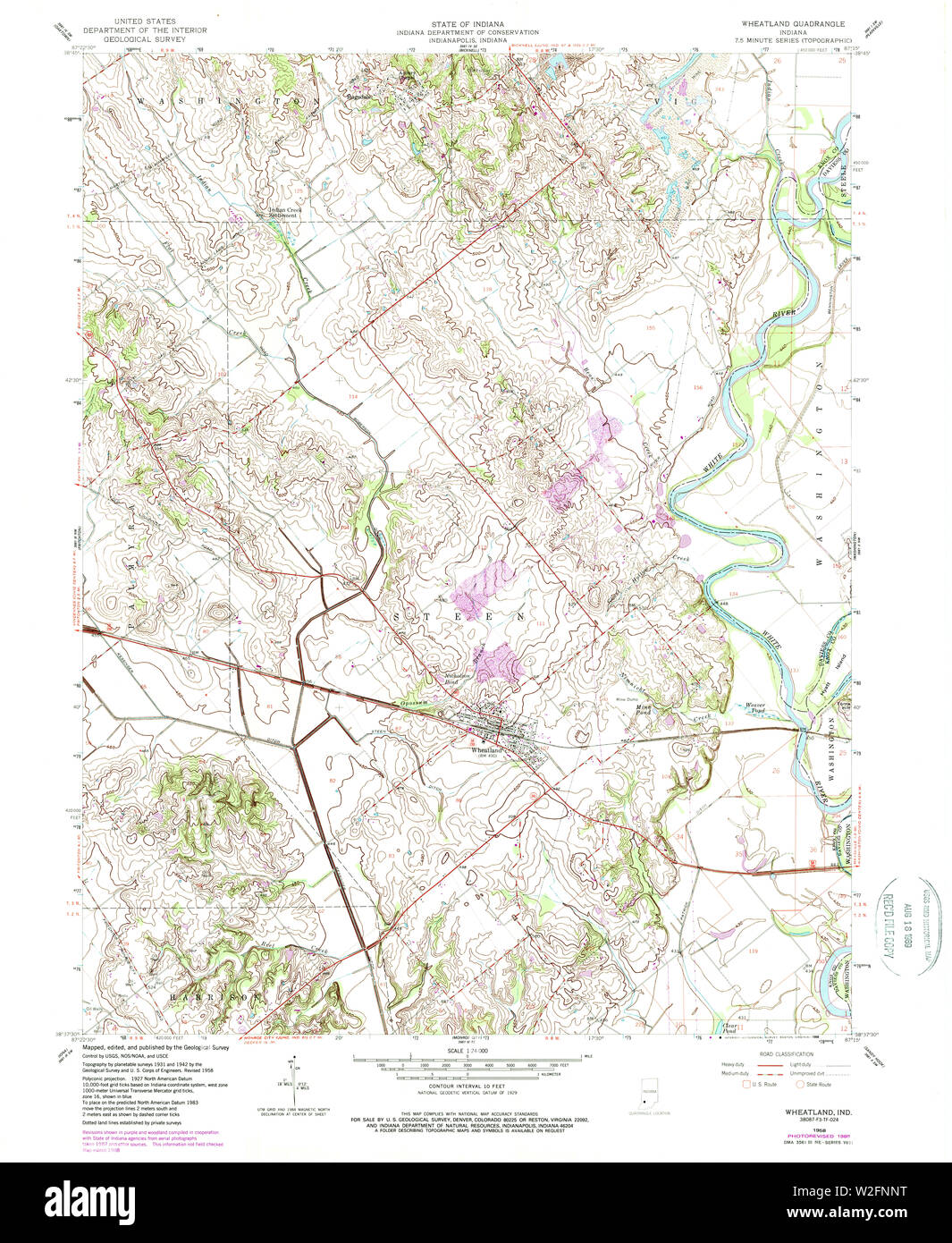 Map of wheatland Cut Out Stock Images & Pictures - Alamy